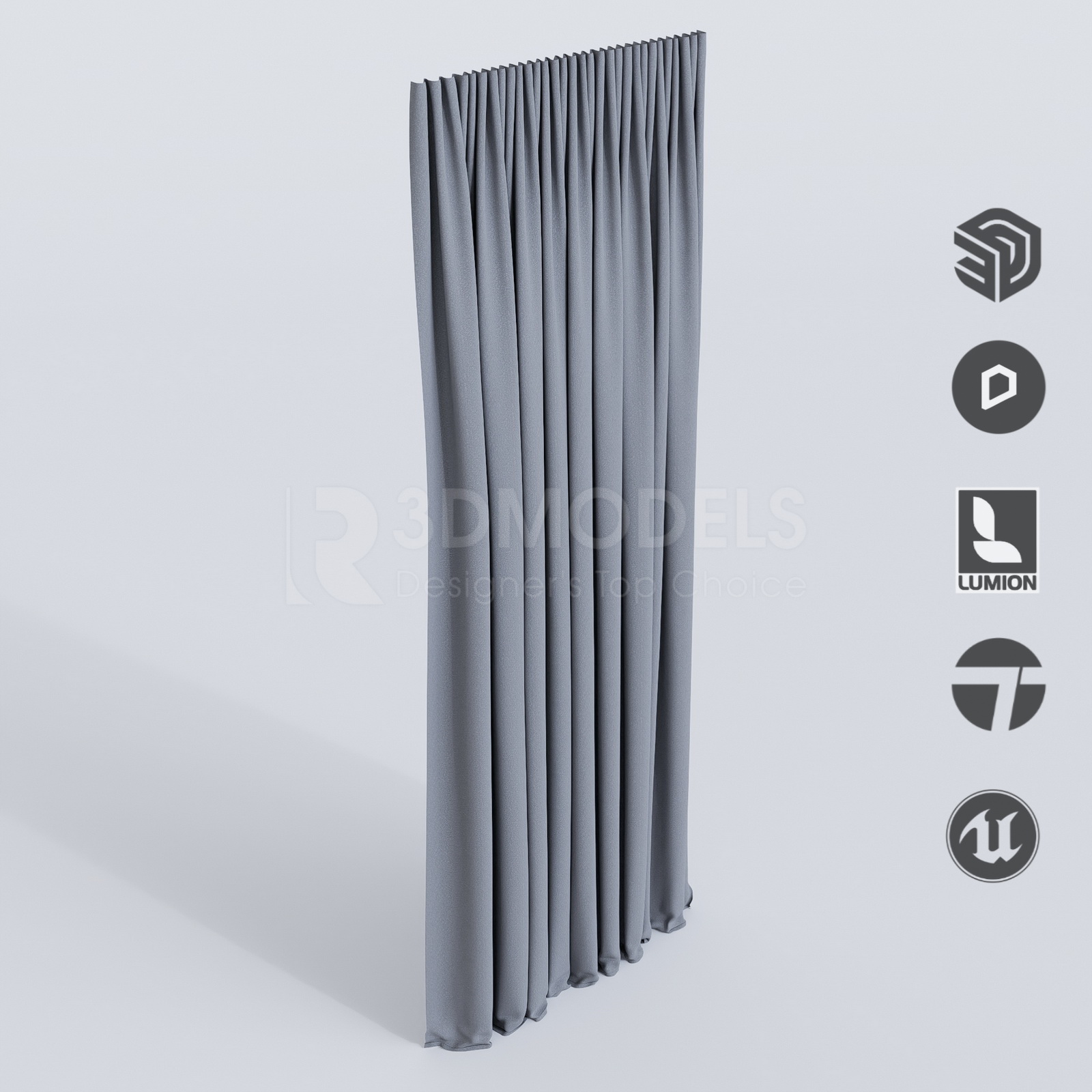Curtain - RT3DModels is a website that offers free real-time 3D models ...