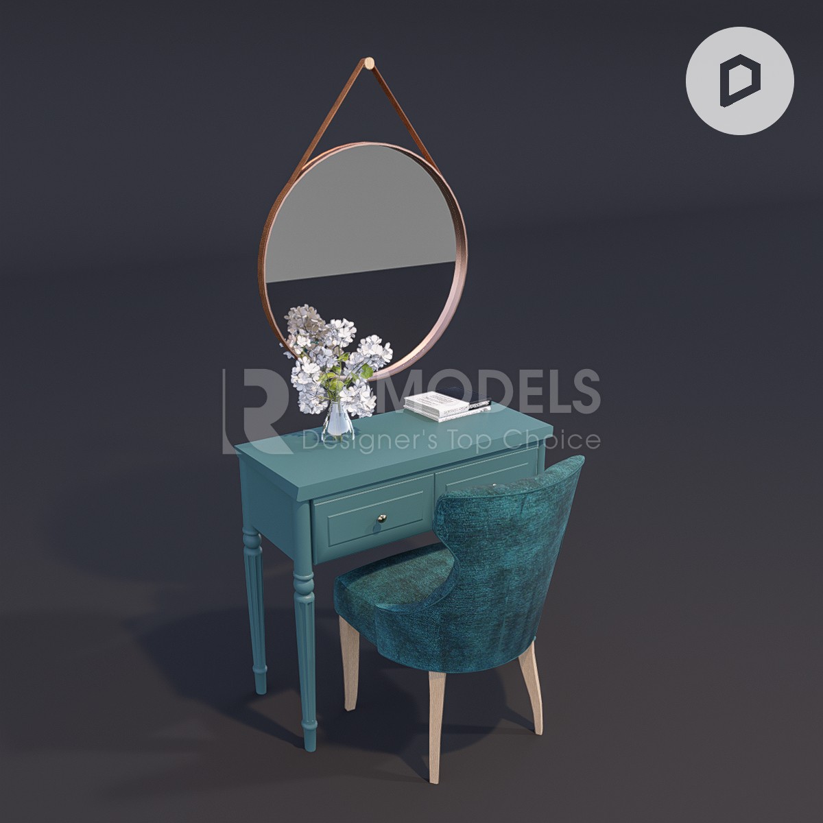 Dressing Table - RT3DModels is a website that offers free real-time 3D ...