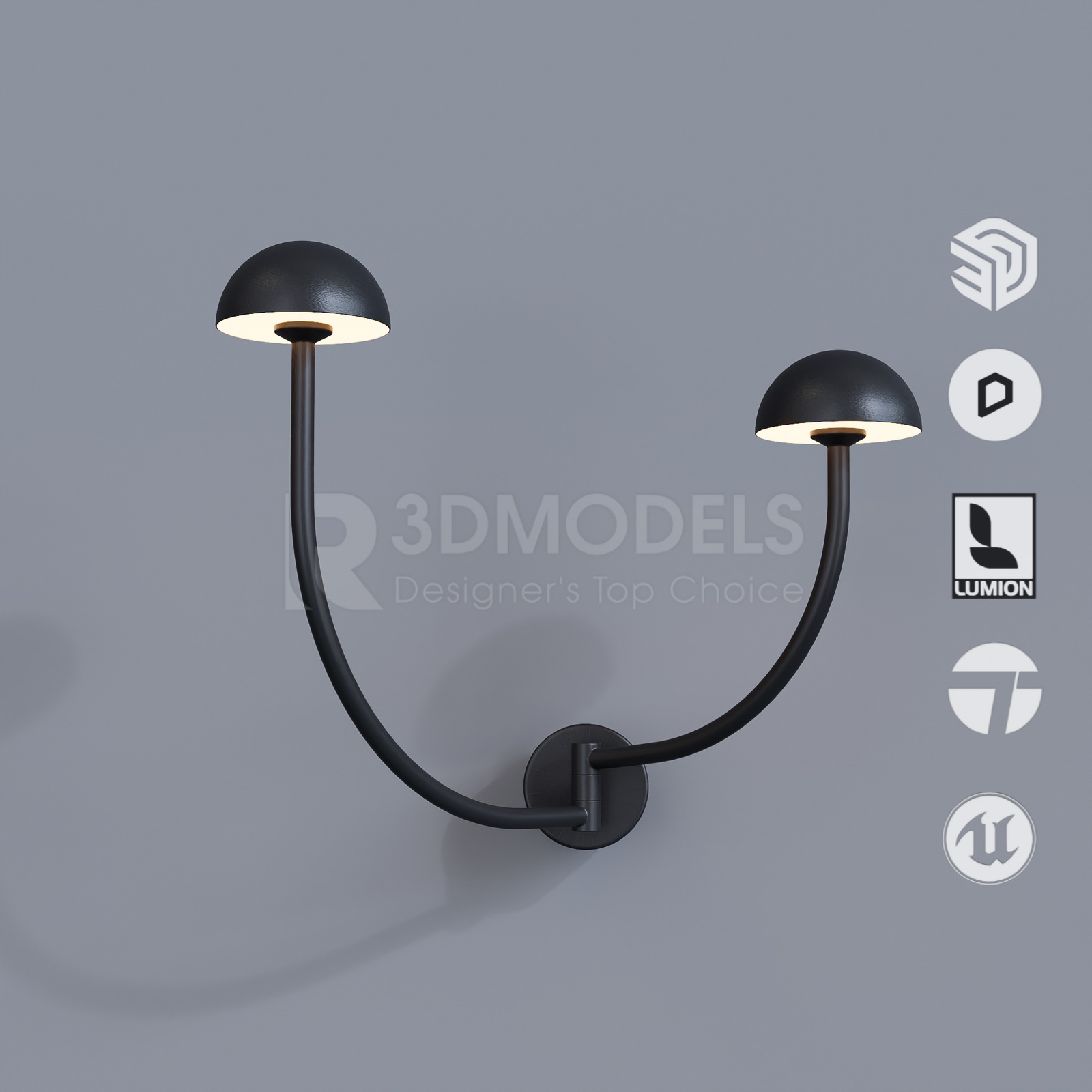 Wall light - RT3DModels is a website that offers free real-time 3D ...