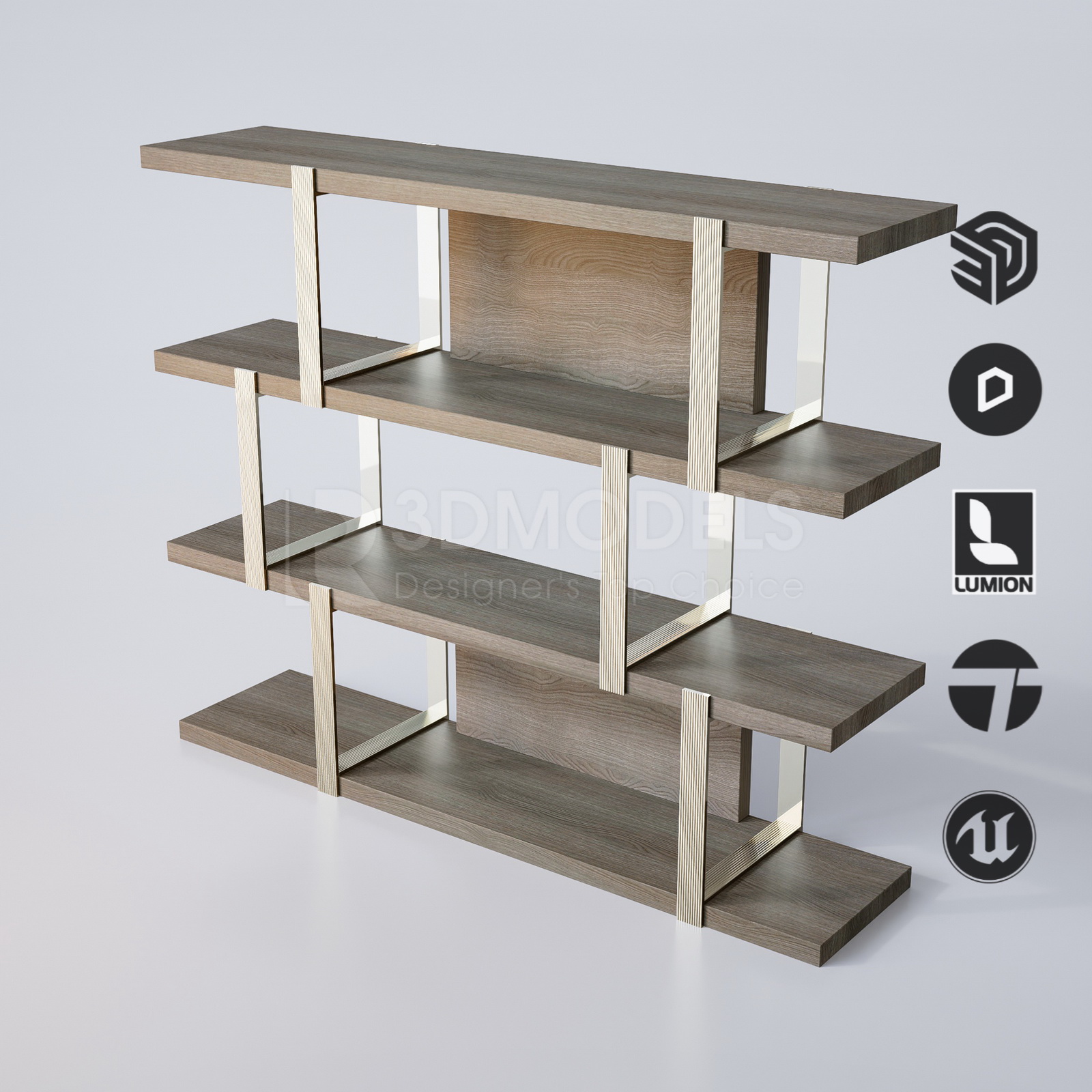 Bookshelf - RT3DModels is a website that offers free real-time 3D ...
