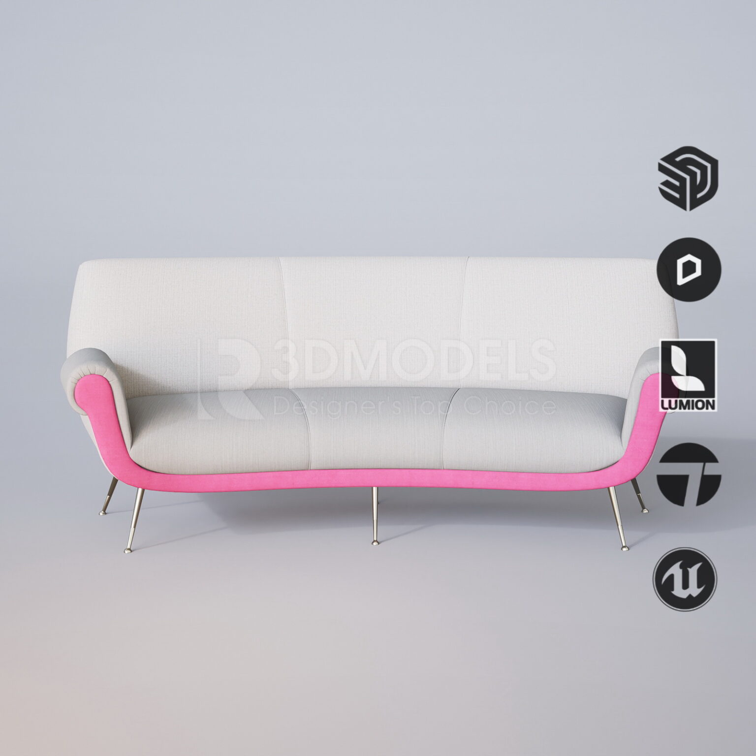 Sofa - RT3DModels is a website that offers free real-time 3D models in ...