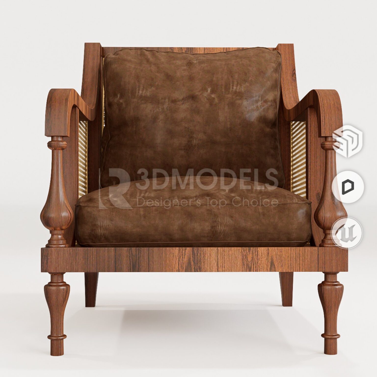 Armchair - RT3DModels is a website that offers free real-time 3D models ...