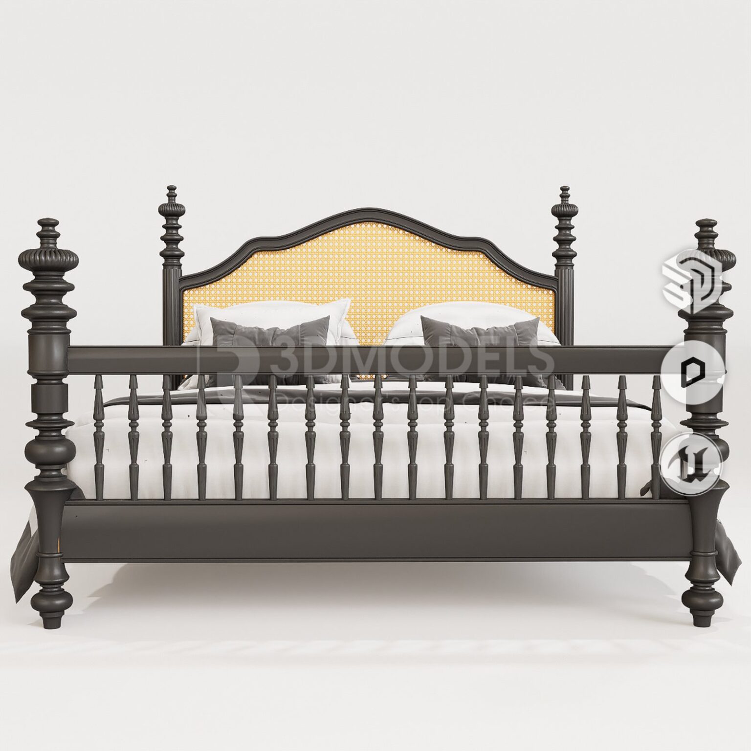 Bed - RT3DModels is a website that offers free real-time 3D models in ...