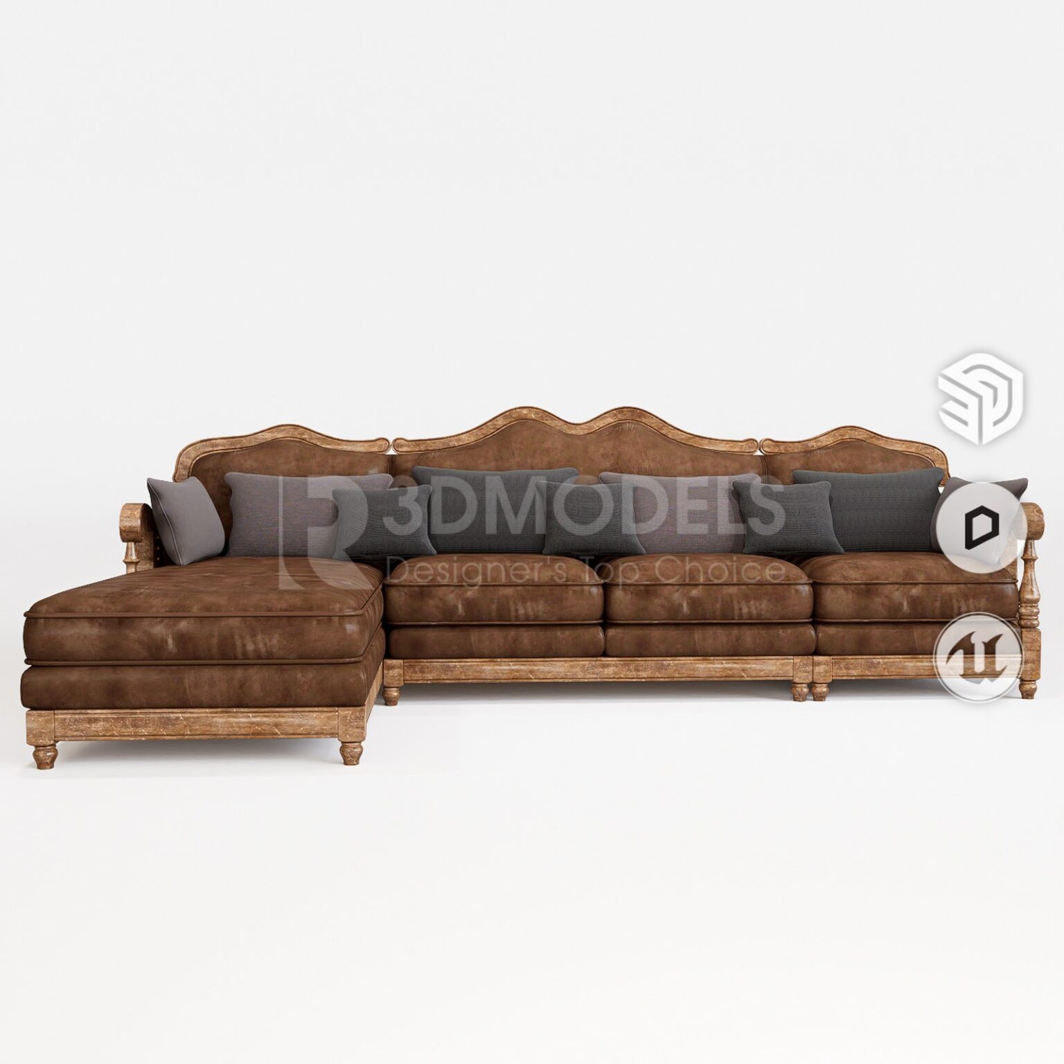 Sofa - RT3DModels is a website that offers free real-time 3D models in ...