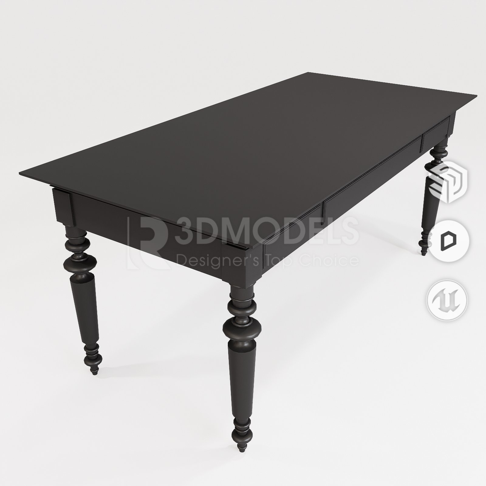 Table - RT3DModels is a website that offers free real-time 3D models in ...